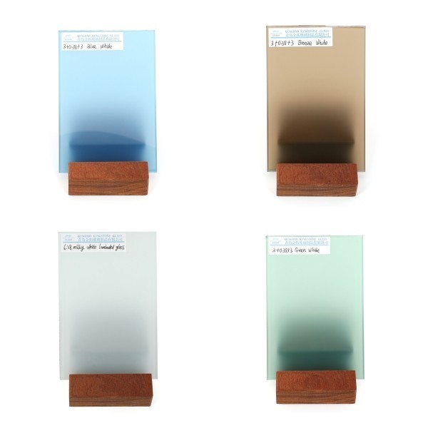 Quality Soundproofing White Colored Laminated Glass Weather Resistant 6.38mm Thickness for sale