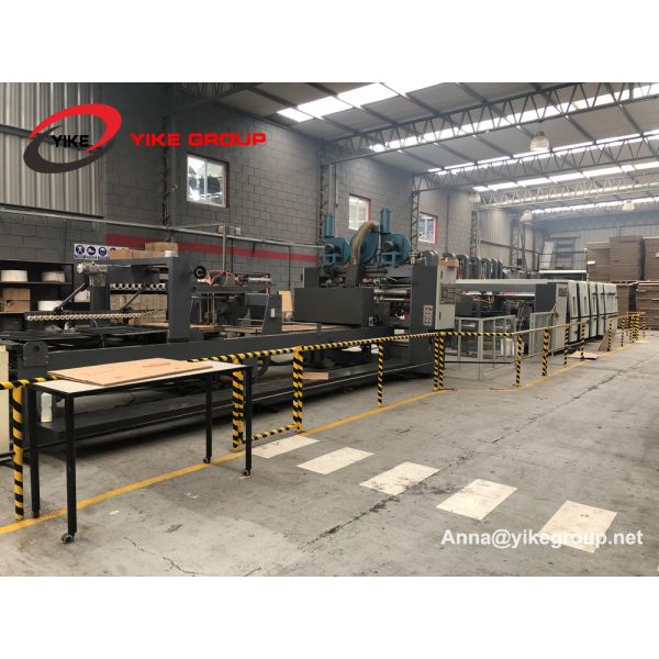 Quality 180pcs/Min 5 Color Flexo Printer Slotter Machine With Folder Gluer for sale