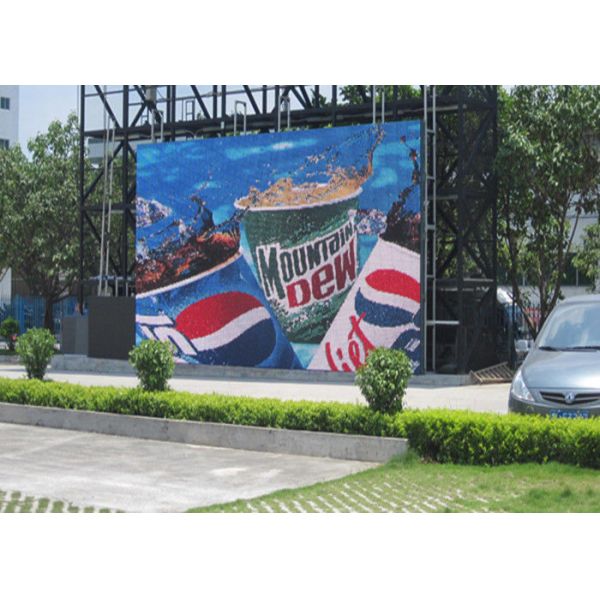 Quality Ultra Slim Large Outdoor LED Display Screens Full Color RGB Waterproof 2R1G1B for sale