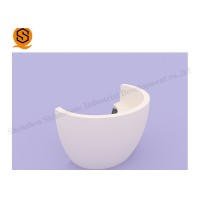 Quality SGS Half Round Reception Desk Solid Surface Pure Simplicity And Clean for sale
