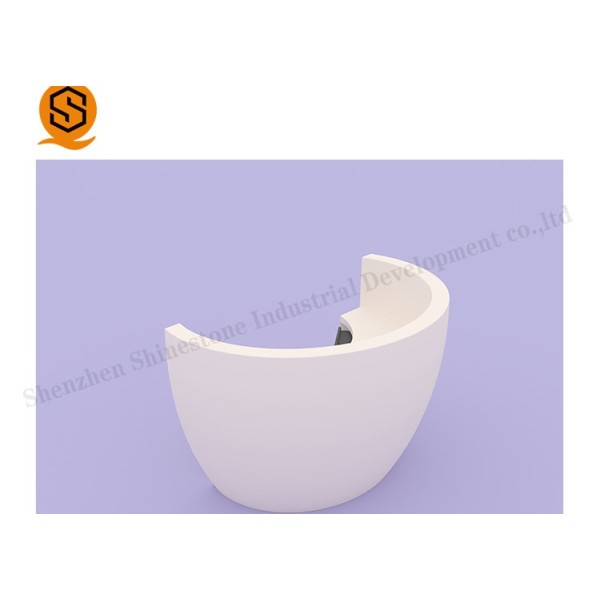 Quality SGS Half Round Reception Desk Solid Surface Pure Simplicity And Clean for sale