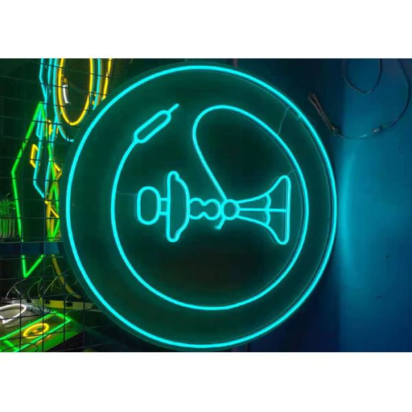 Quality Garden Neon sign Blue color billboard lighting pattern Interior Decorating for sale
