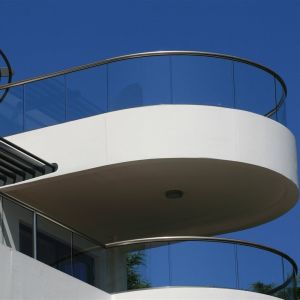 Quality Customized Black Coating Frameless U Channel Glass Railing with 12mm Toughened for sale