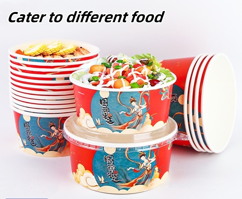 Flexo Printing Paper Bowl Custom Safe Quality Paper Wall Ice Cream