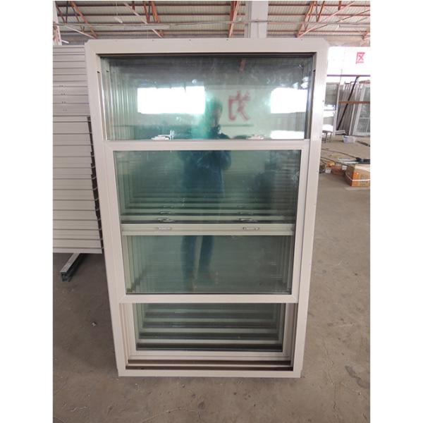 Quality Ventilation Glass Apricot UPVC Single Hung Window Vertical Sliding Design for sale