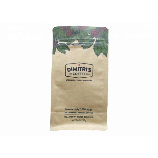 Quality Custom Printed Flat Bottom Side Gusset Bag , Green Tea / Coffee Bean Packaging for sale