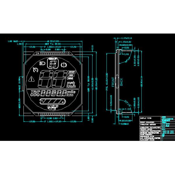 Quality 7 Segment LCD Display Instrumentation LCD Module FSTN LCD Display for sale