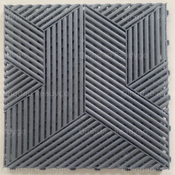 Quality Factory 40*40cm 3D Newgarage floor tiles plastic PP Garage Flooring for workshop for sale