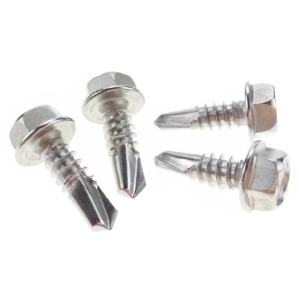 Quality Thread Washer Head Self Drilling Screw Stailess Steel External Hex Drive for sale