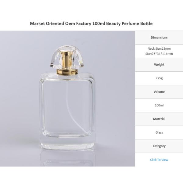 Quality 100ml Beauty Perfume Bottle for sale