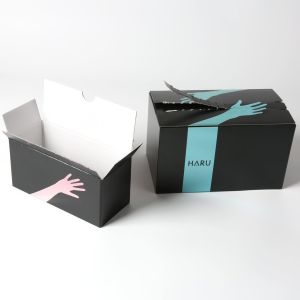 Quality Printed Mailer Box with Tear double-sided tape Silver Cardboard Zipper Packaging for sale