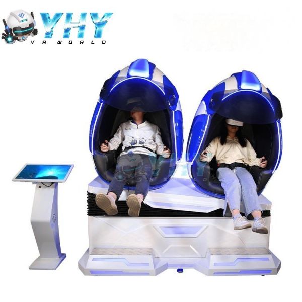 Quality 2 Seat Egg Chair VR Theater 9D Cinema Dynamic Motion 3DOF Platform Virtual Reality Equipment China Factory  for sale