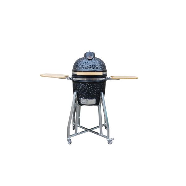 Quality Shiny Black Color 39cm 15 Inch Kamado Grill Charcoal Kitchenware for sale