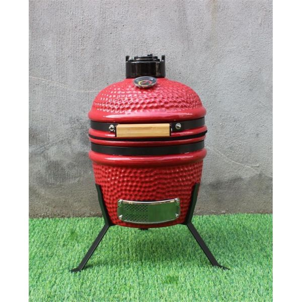 Quality Ceramic 13 Inch Kamado Grill Outdoor Red Color 33cm for sale