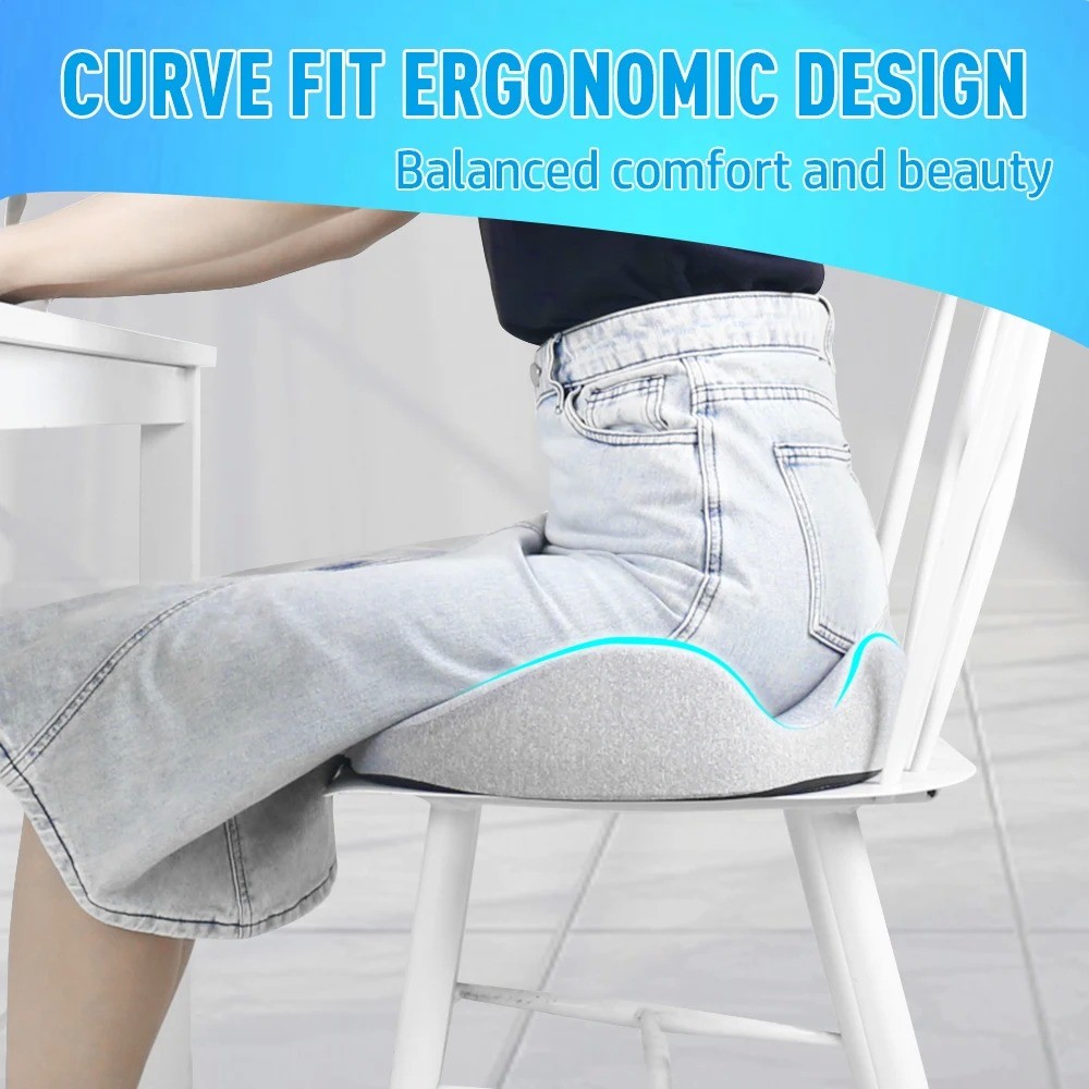 Quality Ergonomic Design Coccyx Support Seat Cushion with 3D Mesh Breathable Cover and for sale