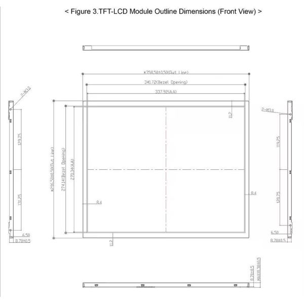 Quality Kingpins 17 Inch LCD Panel 1280*1024 TFT LCD Display Panel Landscape Portrait for sale