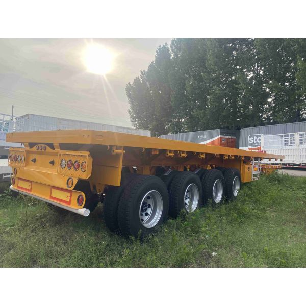 Quality 4-Axle Flatbed Semi-Trailer with Customizable Design and Durable Steel for sale