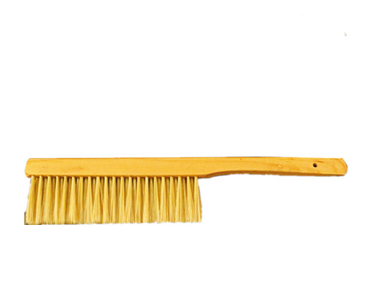 Quality Best Selling Double Rows Bee Brush With Wooden Handle Plastic Hair Beekeeping Tools for sale