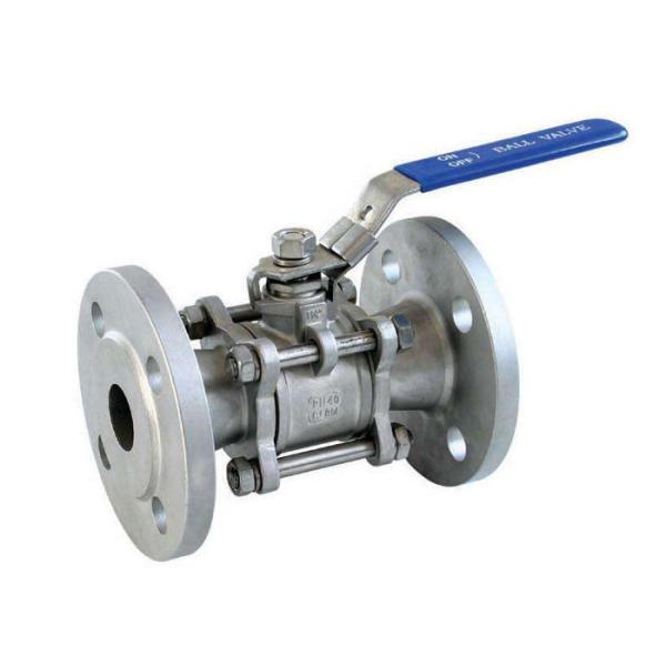 Quality 3PC Flanged Ball Valve PN40 Investment Casting Stainless Steel for sale