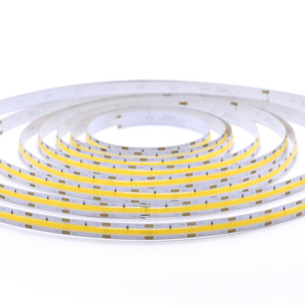Quality 320leds/M 24v 8mm 8w/M Cri>90 Flexible Pcb Cob Led Lights Strip for sale