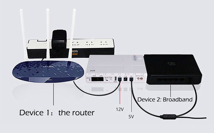 12v dc ups for router Mini UPS 12V with poe 8800mah 10400mah 12000mah
