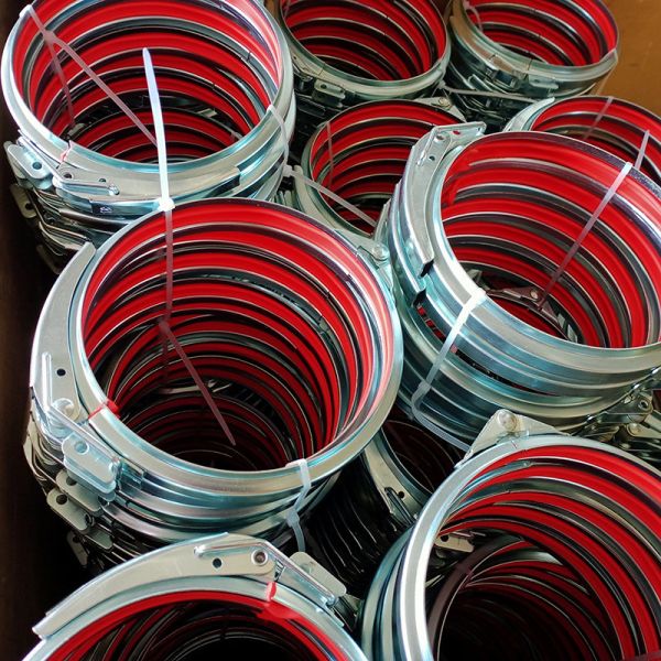 Quality 8 Inch Seal Galvanized Flange Quick Release Duct Clamp For Tube for sale