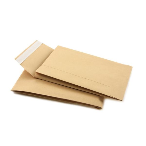 Quality 120gsm Kraft Paper Pocket Style Gusset Envelope for Express Packing Convenience for sale
