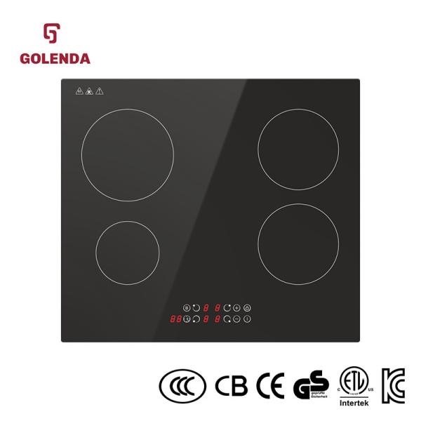 Quality Heating Selection 4 Burner Electric Cooktops , Induction Hob Cooker 7000W for sale