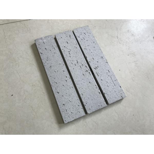 Quality Grey Color M25340 Split Face Brick Tiles For Exterior With Rough Surface for sale