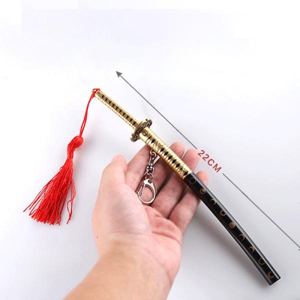 Quality Touken Ranbu Mikazuki Munechika Anime Sword Keychains Mini Katana for sale