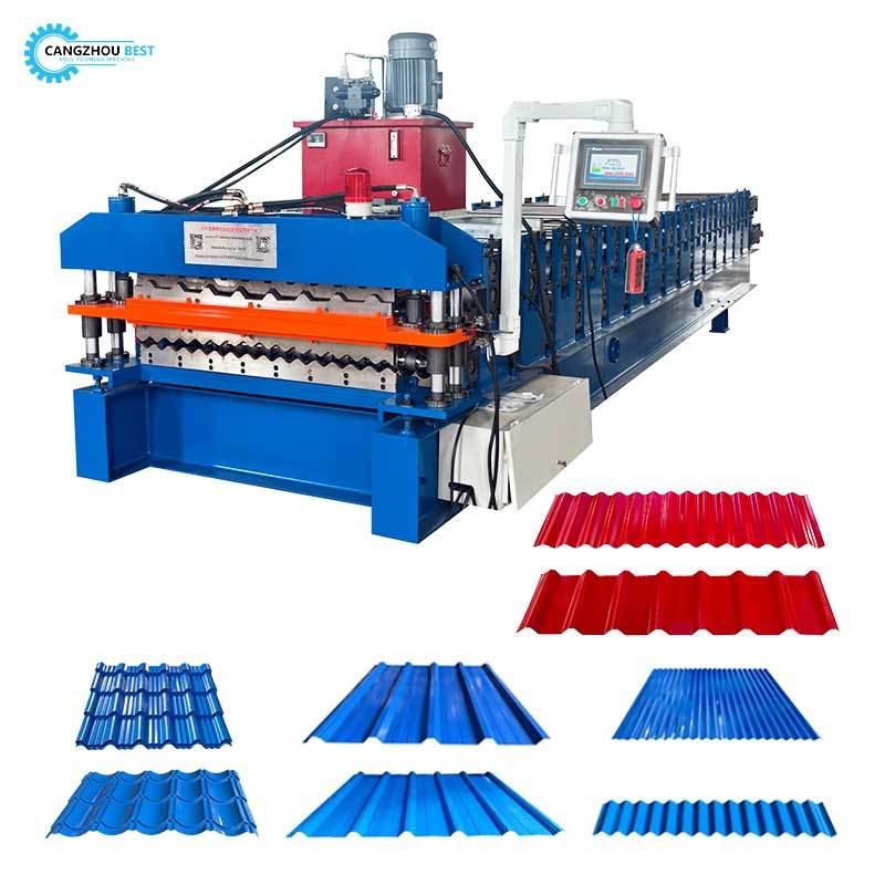 Quality Automatic Double Layer IBR and Corrugated Roof Sheet Roll Forming Machine for sale