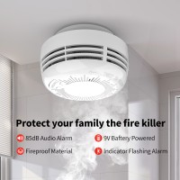 Quality UL Fire Alarm Test Button Low Battery Signal Operated 5-Year Product Detector for sale