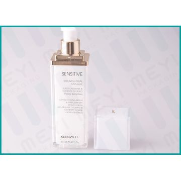 Quality 40 ML Square MS Resin Cosmetic Pump Bottle , Classic Cosmetic Lotion Bottles for sale