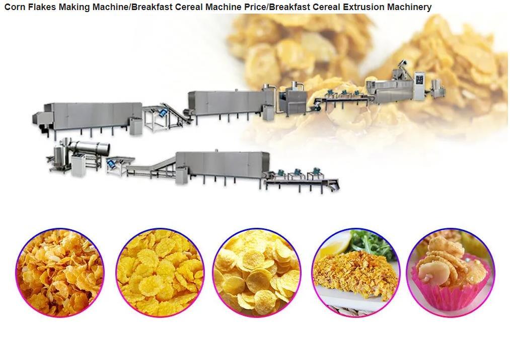 Quality Automatic Continuous Corn Flakes Manufacturing Machine Cereal Breakfast Home for sale