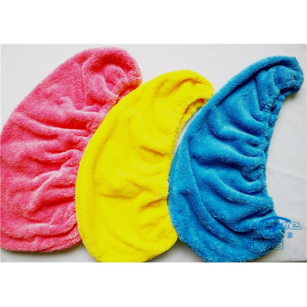 Quality Microfiber Coral Fleece Hair Drying Towel Turban , Light Weight Bath Towels for sale