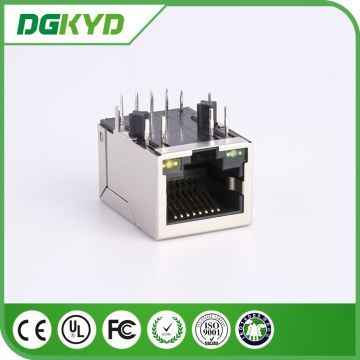 Quality China supplier KRJ-B002GYLNL metal shielded single port cat5 magnetic rj45 for sale