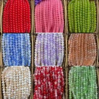 Quality Wholesale Single Pure Color Loose Glass Beads Multicolor 8mm Round Beads for DIY for sale
