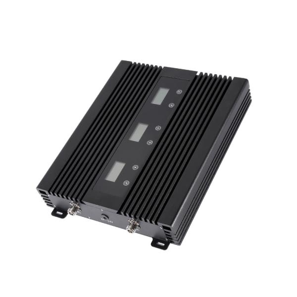 Quality 80dB Cell Phone Booster Amplifier Tri Band 900MHz 1800MHz 2100MHz for sale