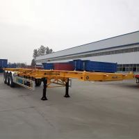 Quality 40ft Container Transport Skeleton Semi Trailer with 2/3 Axles and Steel Material for sale