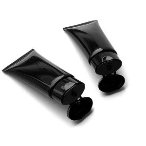 Quality Black Electroplate 50ml Cosmetic Empty Hand Cream Tubes Hot Stamping for sale