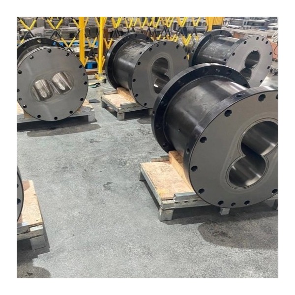Quality JSW Co Rotating Open Screw Barrel Wear Resistant Twin Screw Extruder Parts For PPE Products for sale