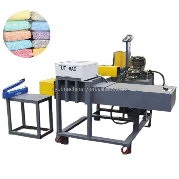 Quality Plastic Bags Packing Material 25kg Wipers Compressor Rag Cloth Packing Machine for sale
