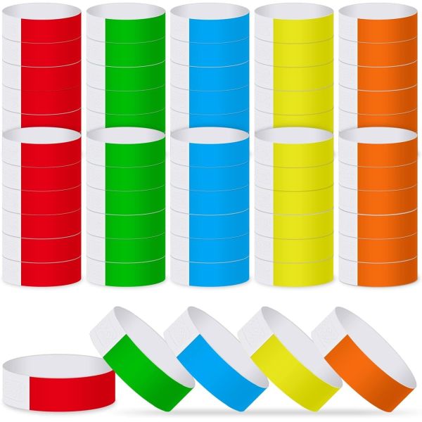 Quality Custom Disposable Tyvek Bracelet Wristbands with Printed RFID Sticker Label for sale