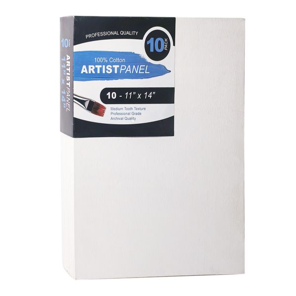 Quality Pre Primed Blank Canvas Panels Art Supplies Cradled 100% Cotton Paint Canvas Boards for sale