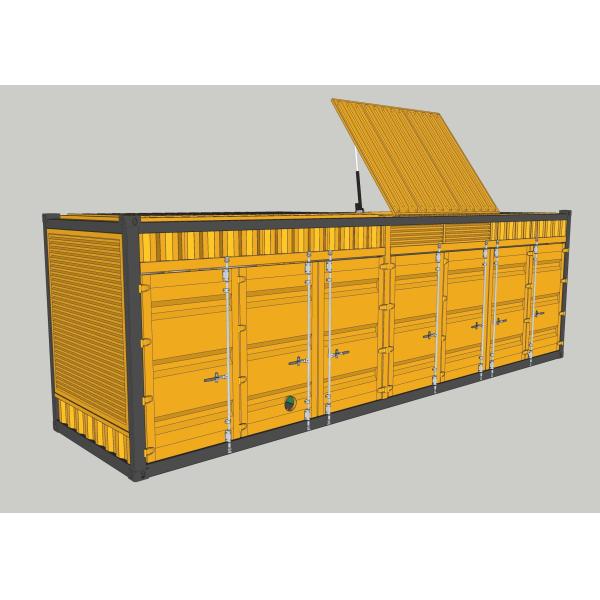 Quality 13M2 Frame Box Shipping Container Equipment 20GP IP54 for sale