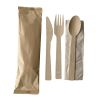 Quality Party Restaurant Picnic and Home 2023 Eco-Friendly Disposable Bamboo Cutlery Set for sale