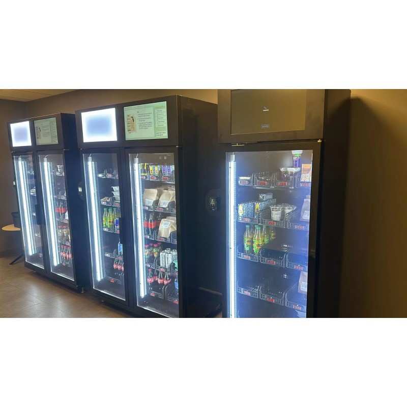 Big Capacity Touch Screen Snack Drink Smart Fridge Open Door Vending Machine