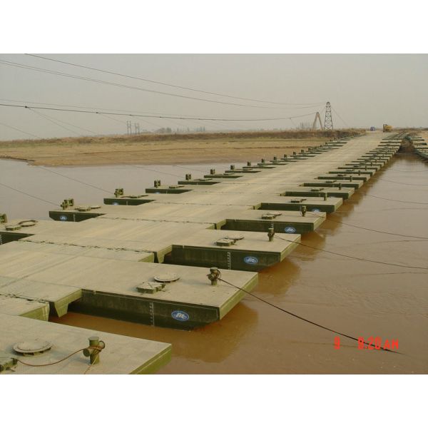 Quality Military Floating Pontoon Bridge , Pedestrian Floating Water Bridge for sale
