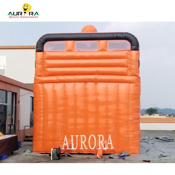 Quality Orange Inflatable Water Slide With Pool Bounce House For Summer for sale