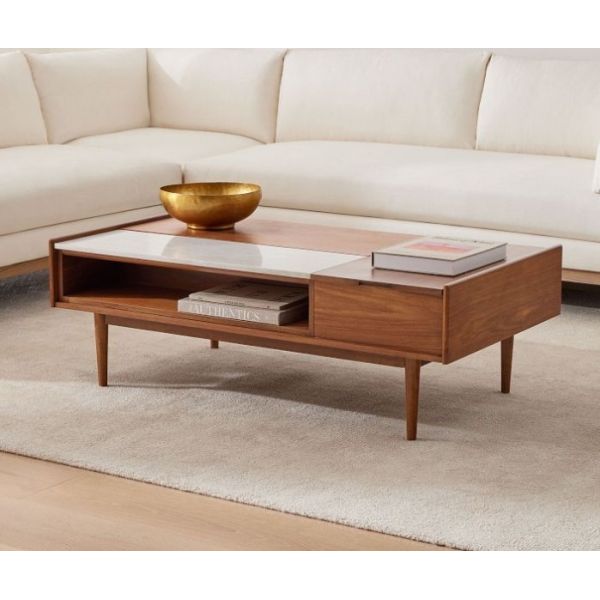 Quality modern rectangle coffee table set for living room for sale